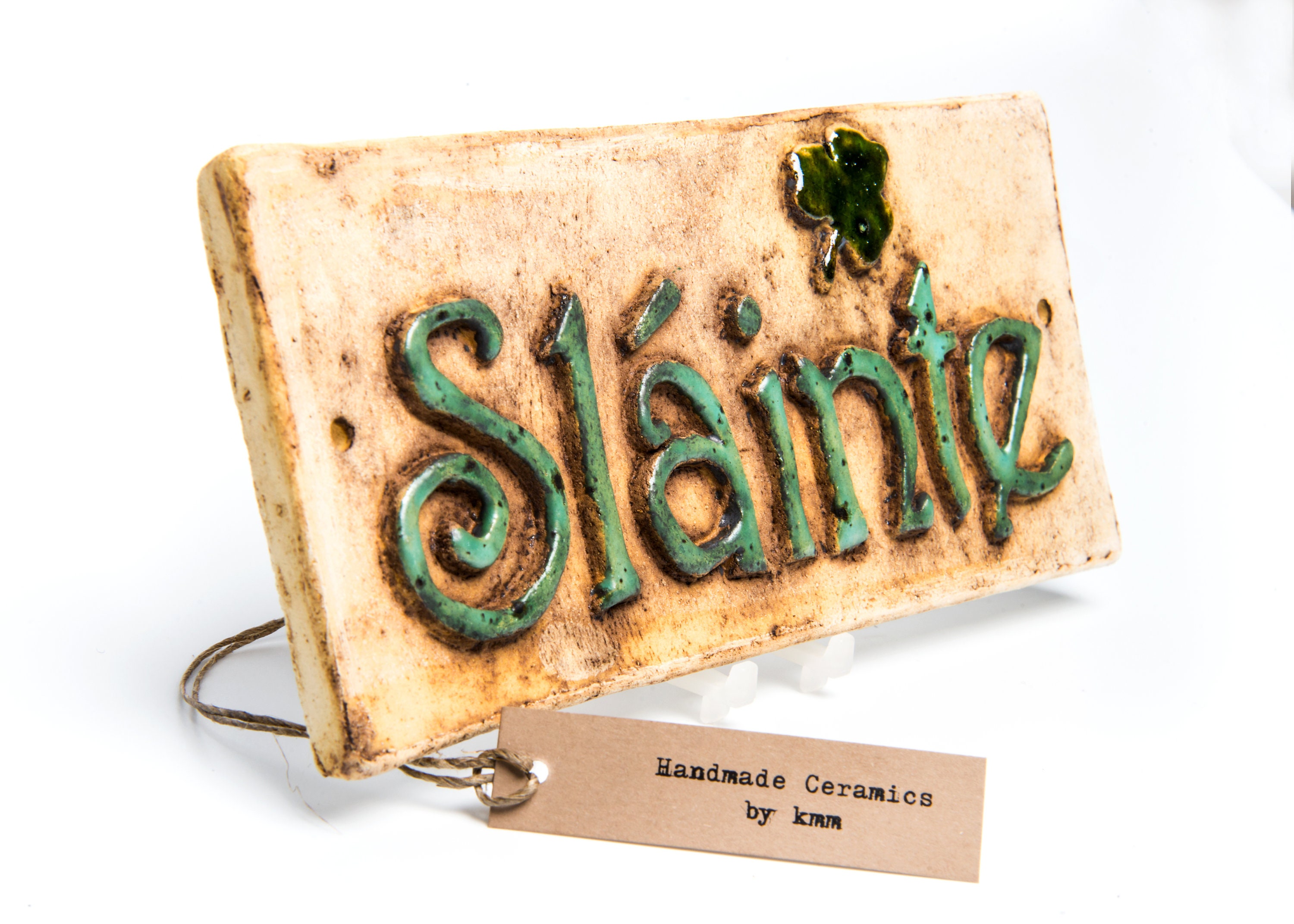 Slainte Ceramic Tile in Gaelic cheers/ good - Etsy