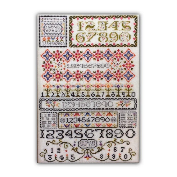 By the Numbers Cross Stitch Chart - Etsy