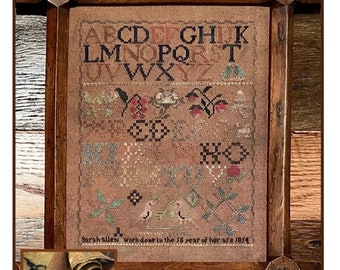 NEEDLEWORK PRESS sarah Garrard 1825 A Sampler, Counted Cross Stitch Pattern, Needleworkpress ...