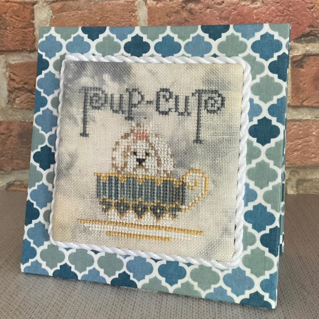 Pup-cup Cross Stitch Pattern – Teacup Dog Chart – Small Dog Needlework ...