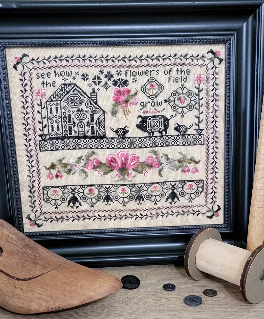 Quaint Quakers Spring - Cross Stitch Chart by Quaint Rose Needlarts - Etsy
