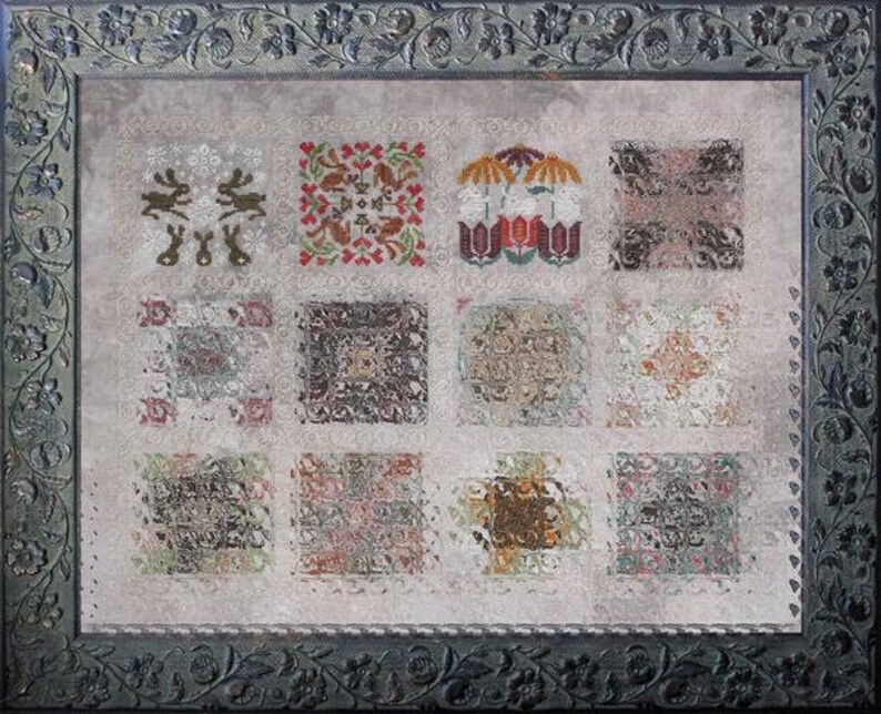 Rabbit Rabbit April Cross Stitch Chart by ink circles | Etsy