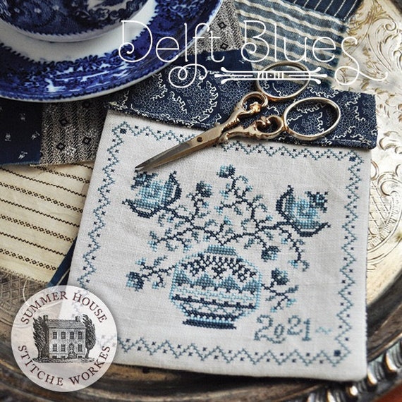 Delft Blues Cross Stitch Pattern by Summer House | Etsy