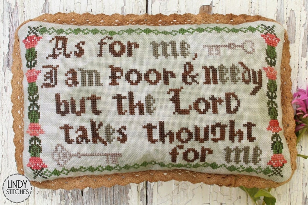Poor and Needy Cross Stitch Chart by Lindy Stitches - Etsy