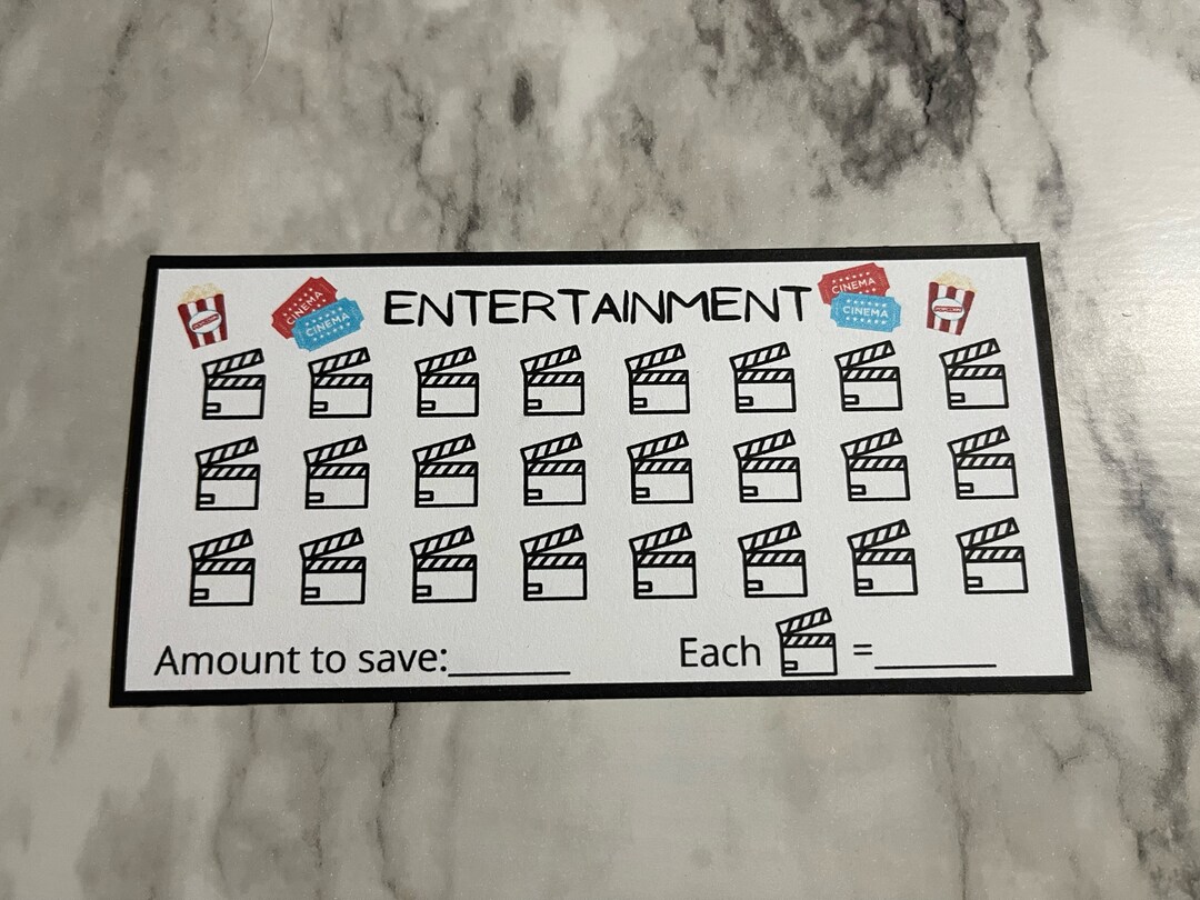 Entertainment Budget Tracker, A6, Printable Digital Download, Savings ...