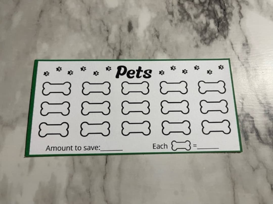 Pets Budget Tracker, A6, Printable Digital Download, Cash Envelope ...