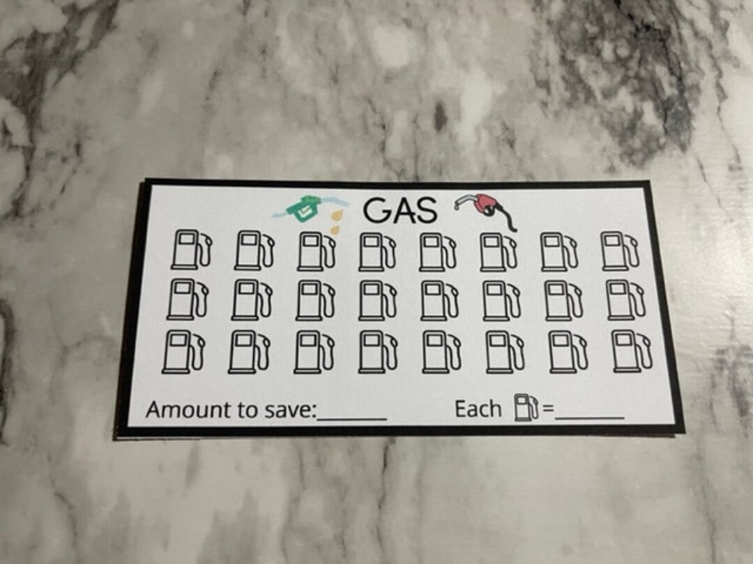 Gas Budget Tracker, A6, Printable Digital Download, Cash Envelope ...