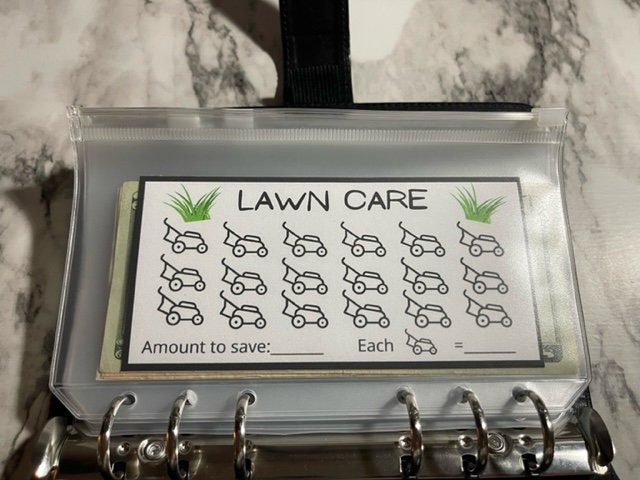 Lawn Care Budget Tracker, A6, Printable Digital Download, Cash Envelope ...