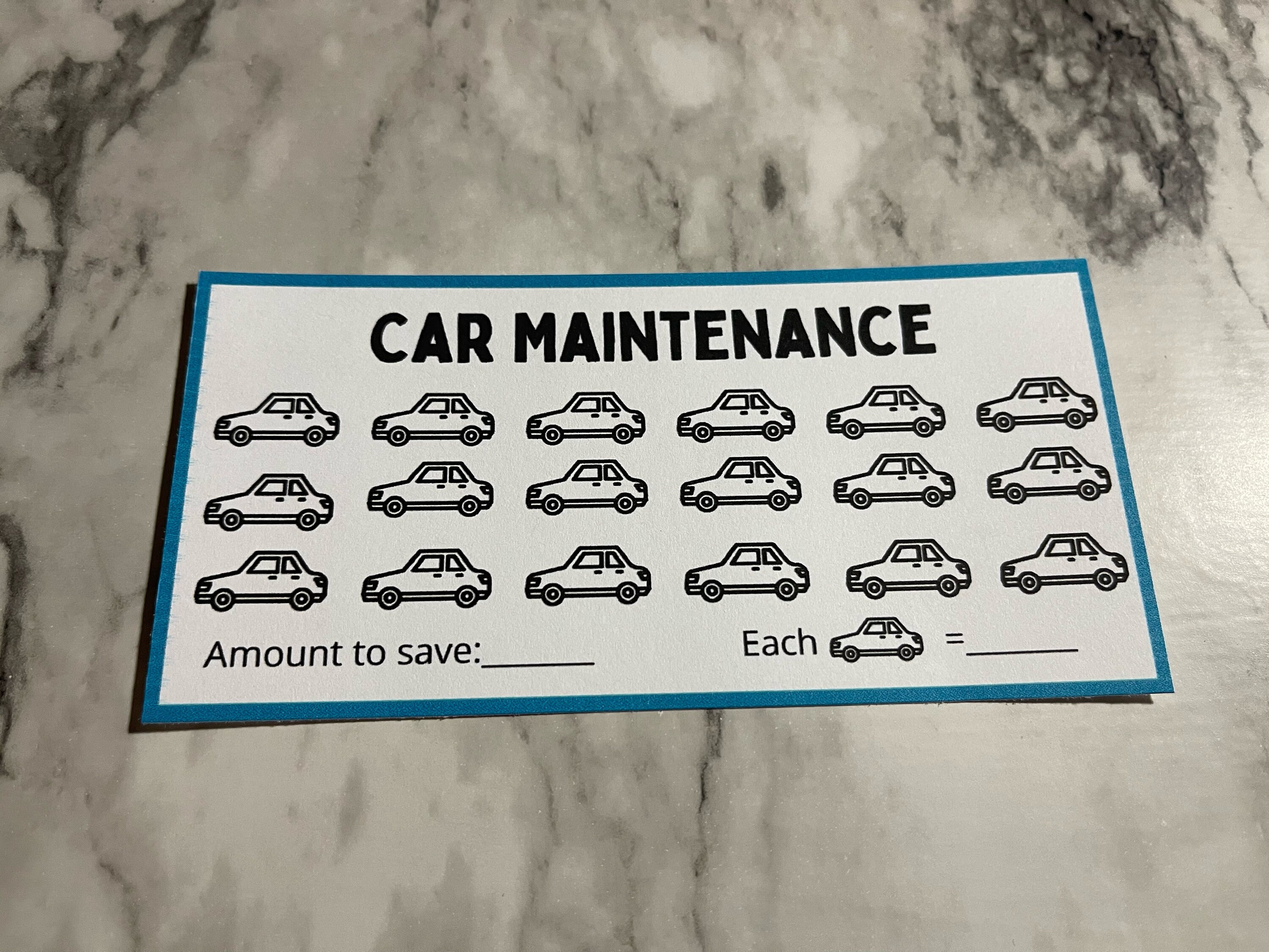 Car Maintenance Tracker, A6, Printable Digital Download, Cash Envelope ...