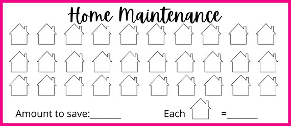 Home Maintenance Tracker A6 Printable Digital Download Cash - Etsy
