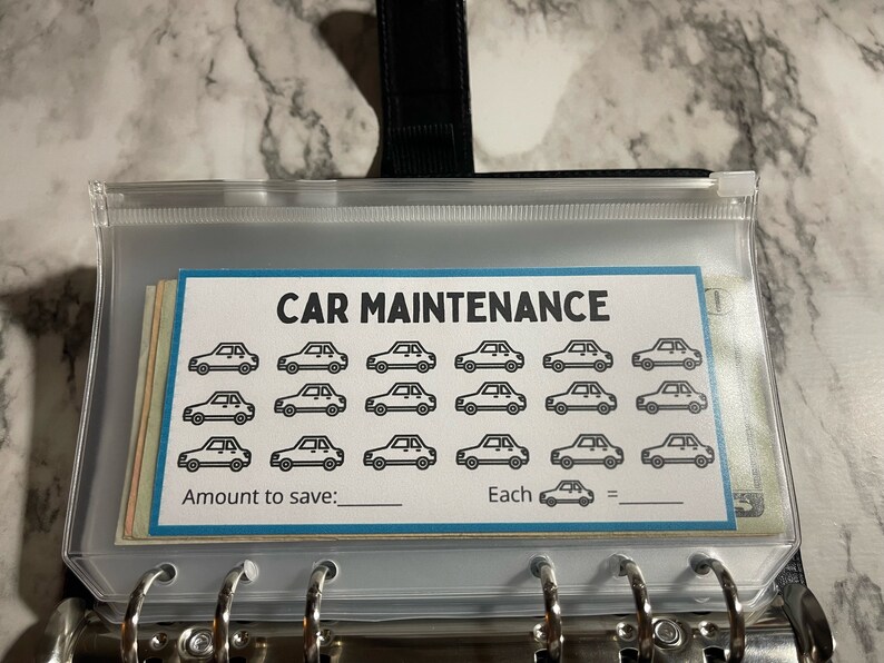 Car Maintenance Tracker, A6, Printable Digital Download, Cash Envelope ...