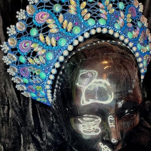 Blue Mermaid Princess Mardi Gras Crown - Etsy