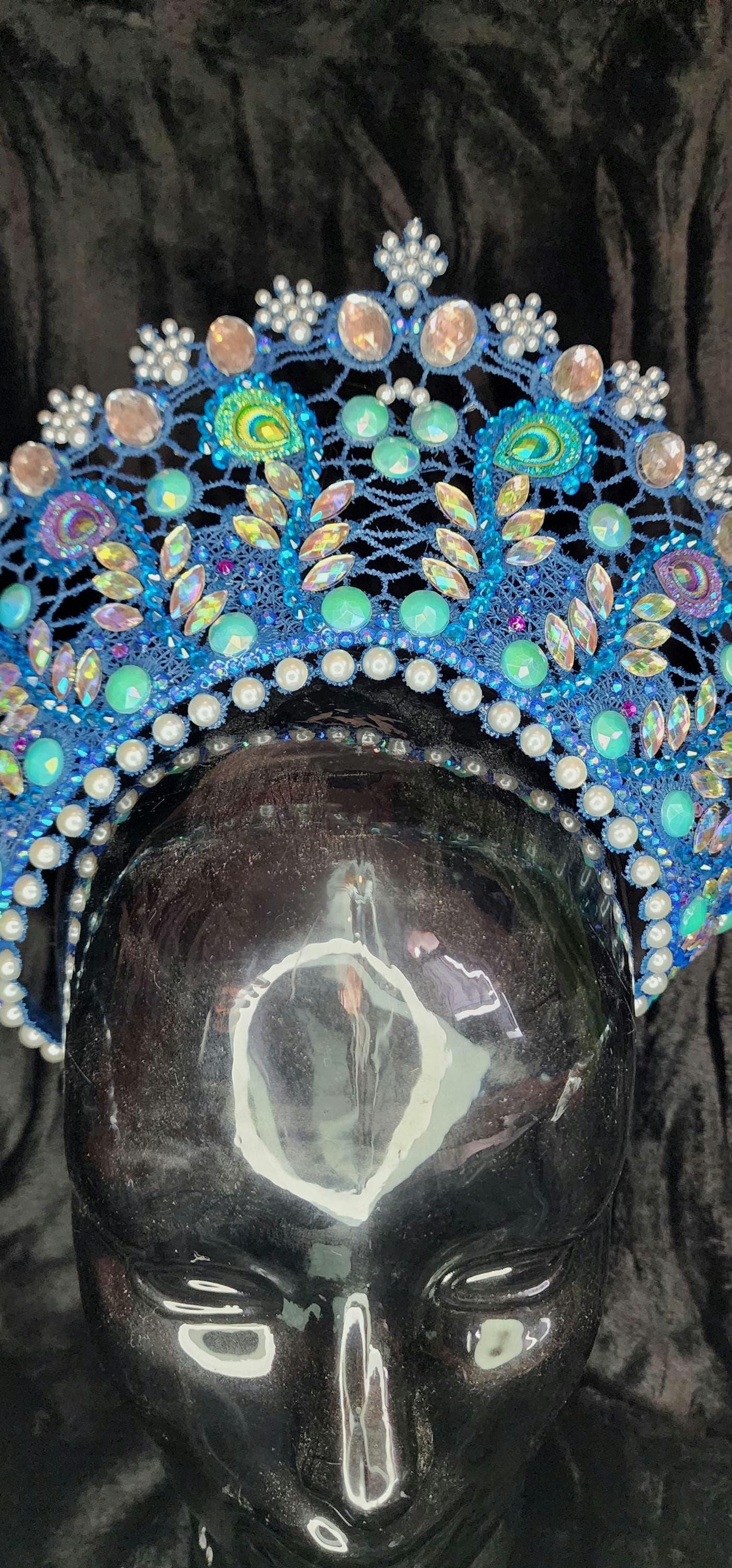 Blue Mermaid Princess Mardi Gras Crown - Etsy