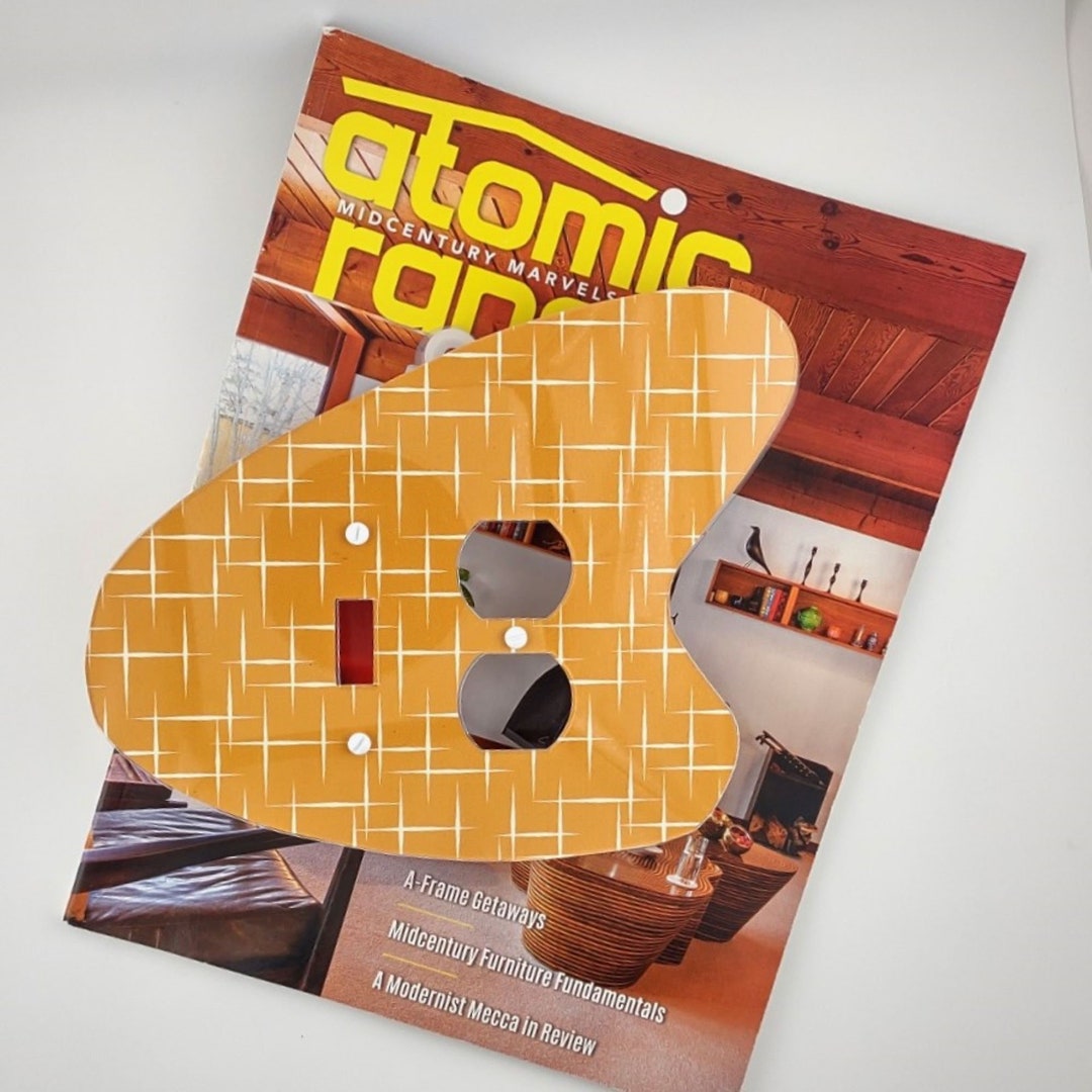 Mid Century Modern, Retro, Acrylic Light Switch Plate and Outlet Covers ...