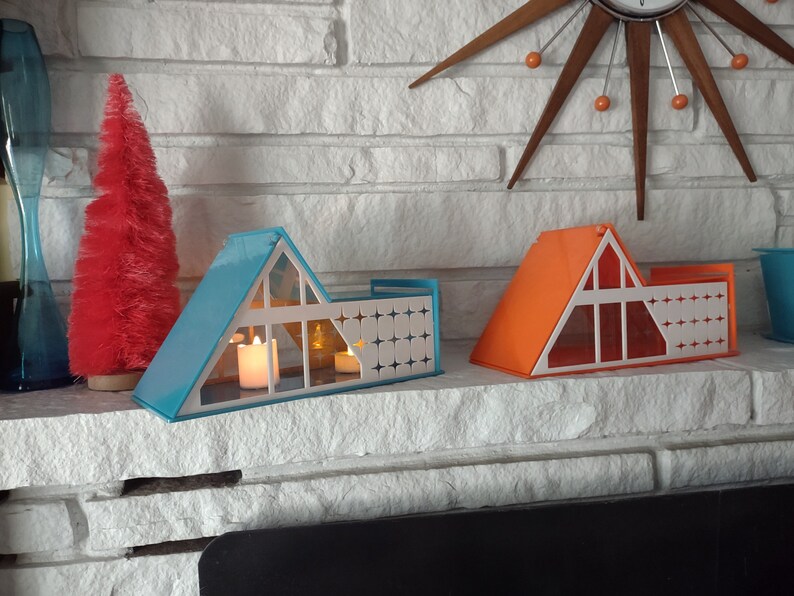 New Mid Century Modern Retro A-frame Chalet Add Lights - Etsy