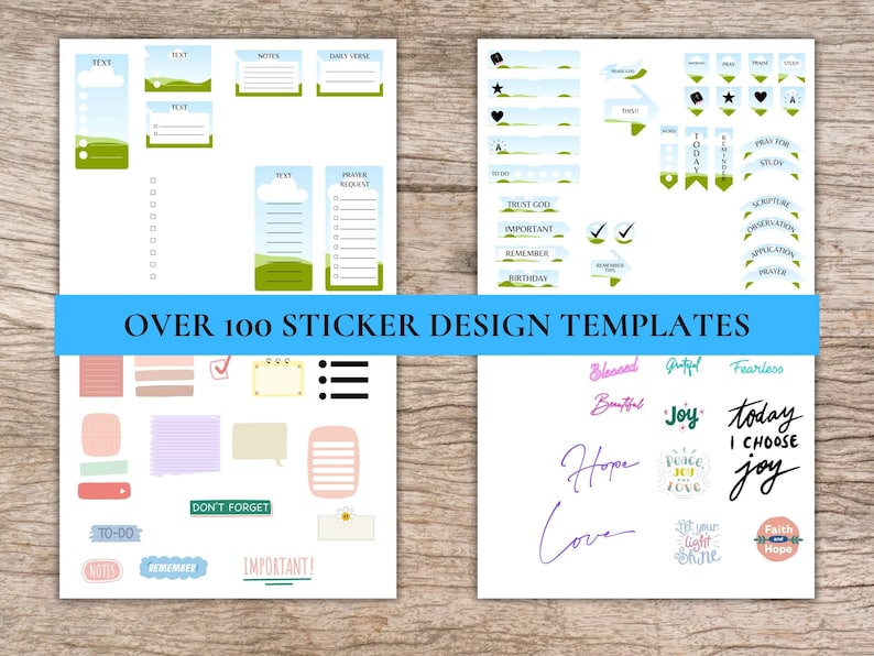 PLR Bundle Sticker Frame CANVA Editable |custom Sticker Sheets Template ...