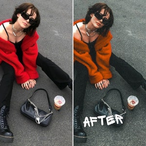 Grunge Aesthetic Lightroom Preset Pack, Moody Photography Editing, Dark ...