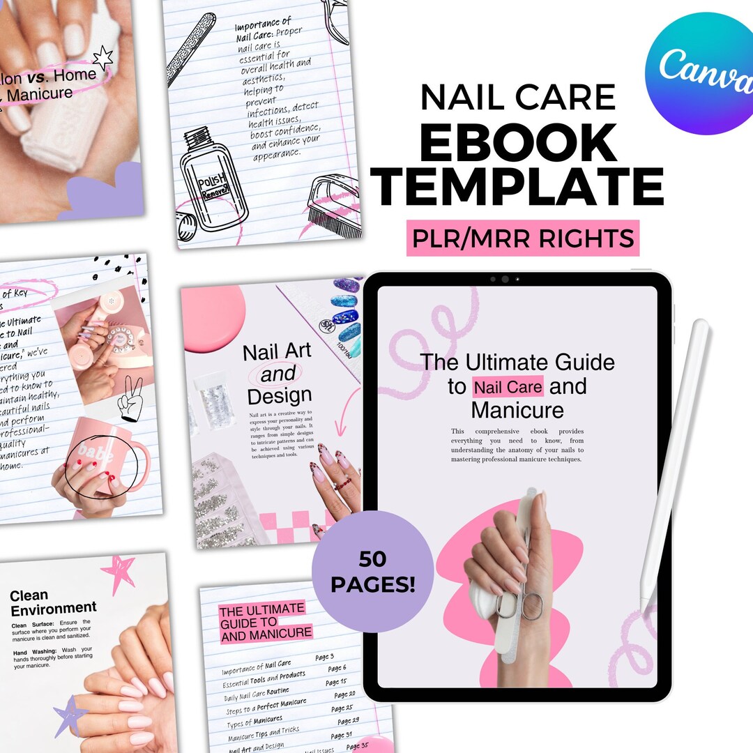 Nail Care and Manicure Ebook for Resale With MRR & PLR, Nail Technician ...