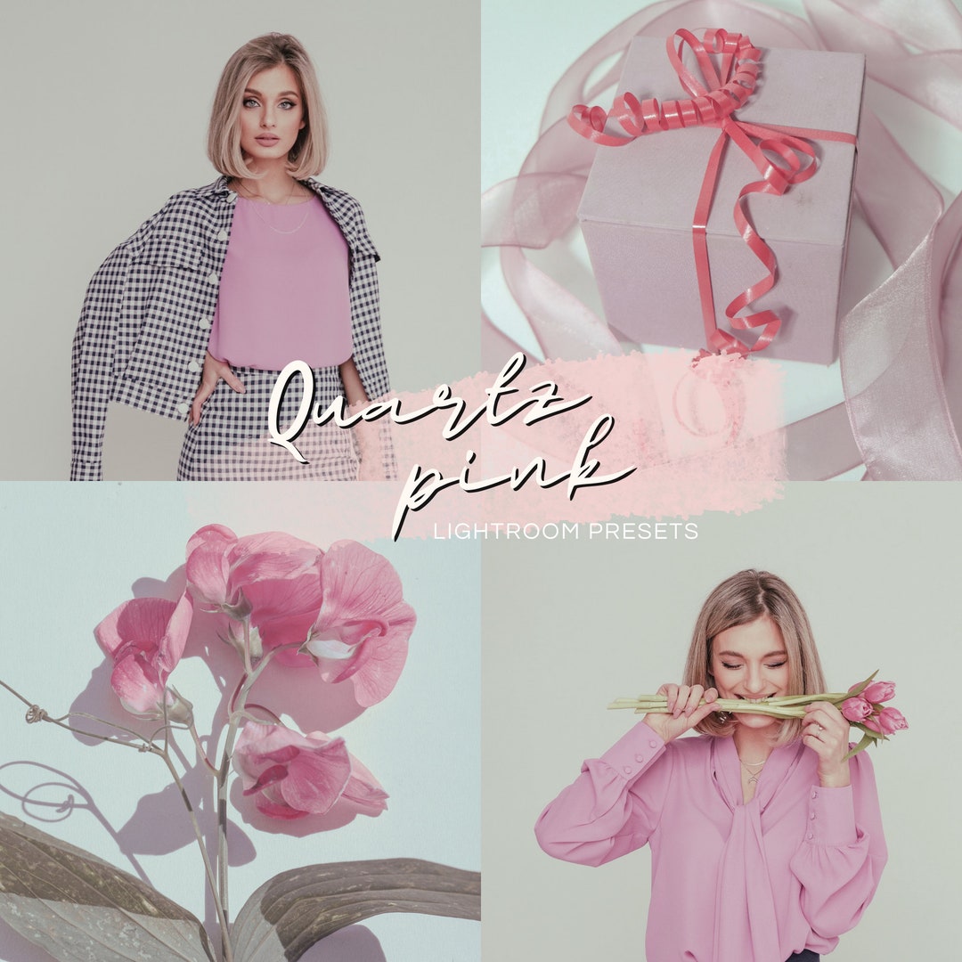 4 Quartz Pink Lightroom Mobile Preset Bundle | Professional Photo ...