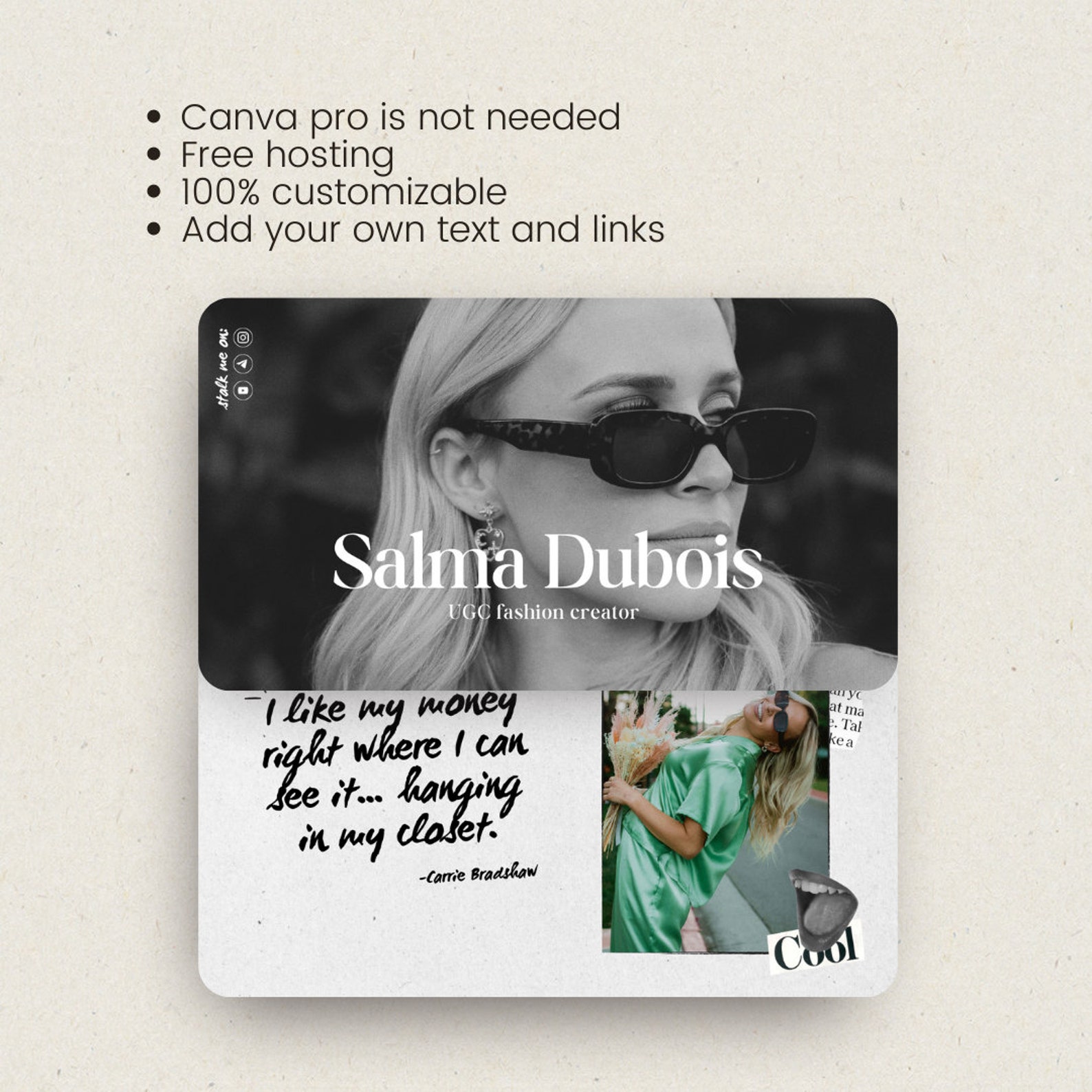 Editable UGC Portfolio Template for Canva,professional UGC Portfolio ...