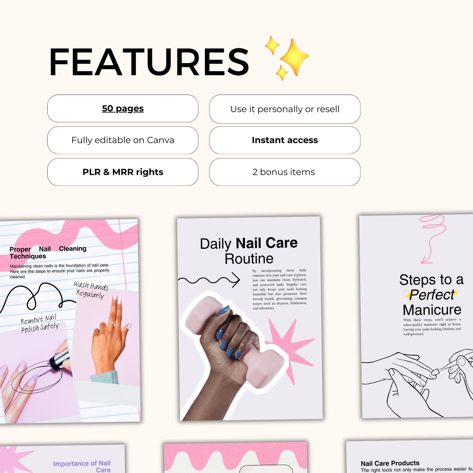 Nail Care and Manicure Ebook for Resale With MRR & PLR, Nail Technician ...