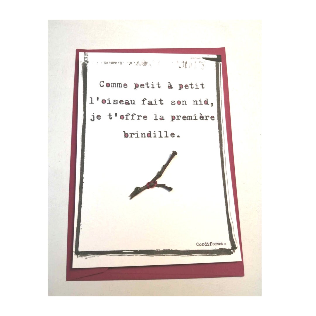 Poetic Twig Card and Envelope - Etsy