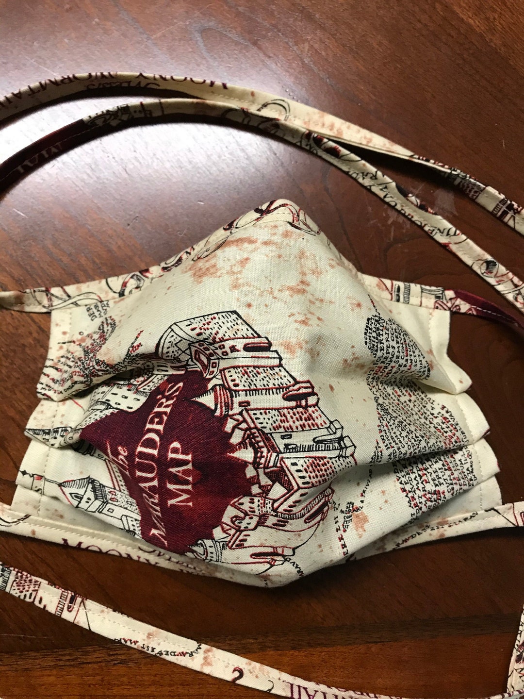 Marauder's Map Face Mask quilter's Cotton & Flannel - Etsy