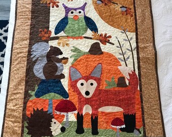 Woodland Forest Quilt - Etsy