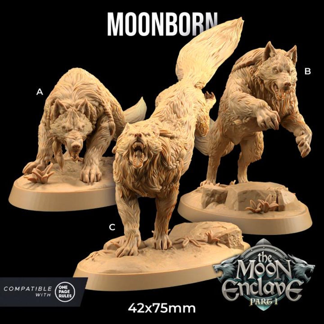 Moonborn 42x75mm Mini Werewolf Mini 3 Options Dragon Trapper Lodge the ...