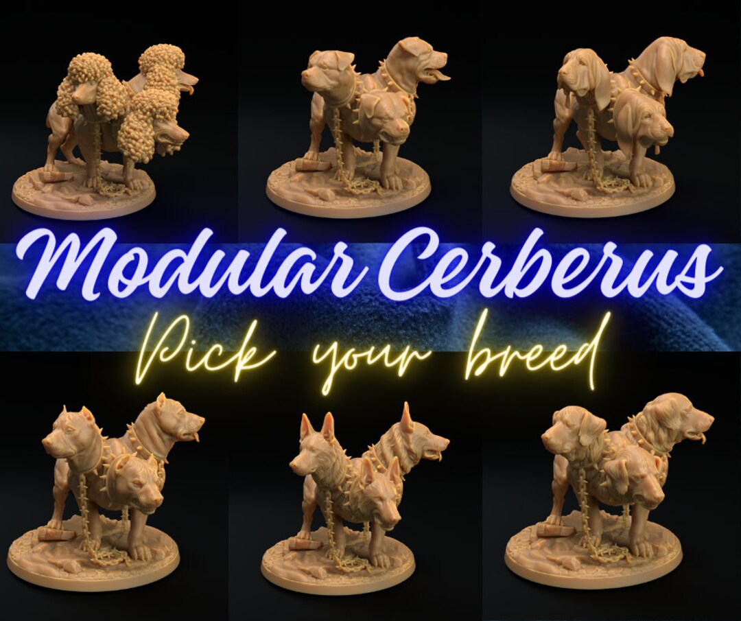 Modular Cerberus - 80mm Base - the Dragon Trapper Lodge - TTRPG ...