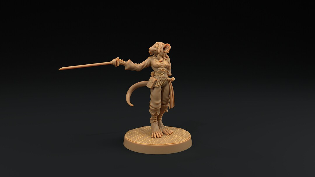 Millie - Ratfolk Fencer - 25mm - Dragon Trapper Lodge - Ratfolk Mini ...