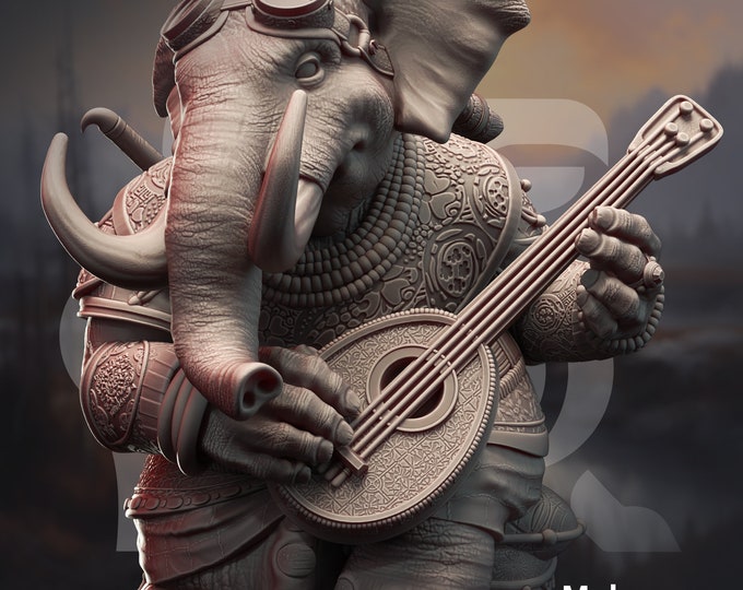 Mahogany - Ivory Bard - 3D Printed Resin Model - Dnd 5e - Tabletop Mini ...