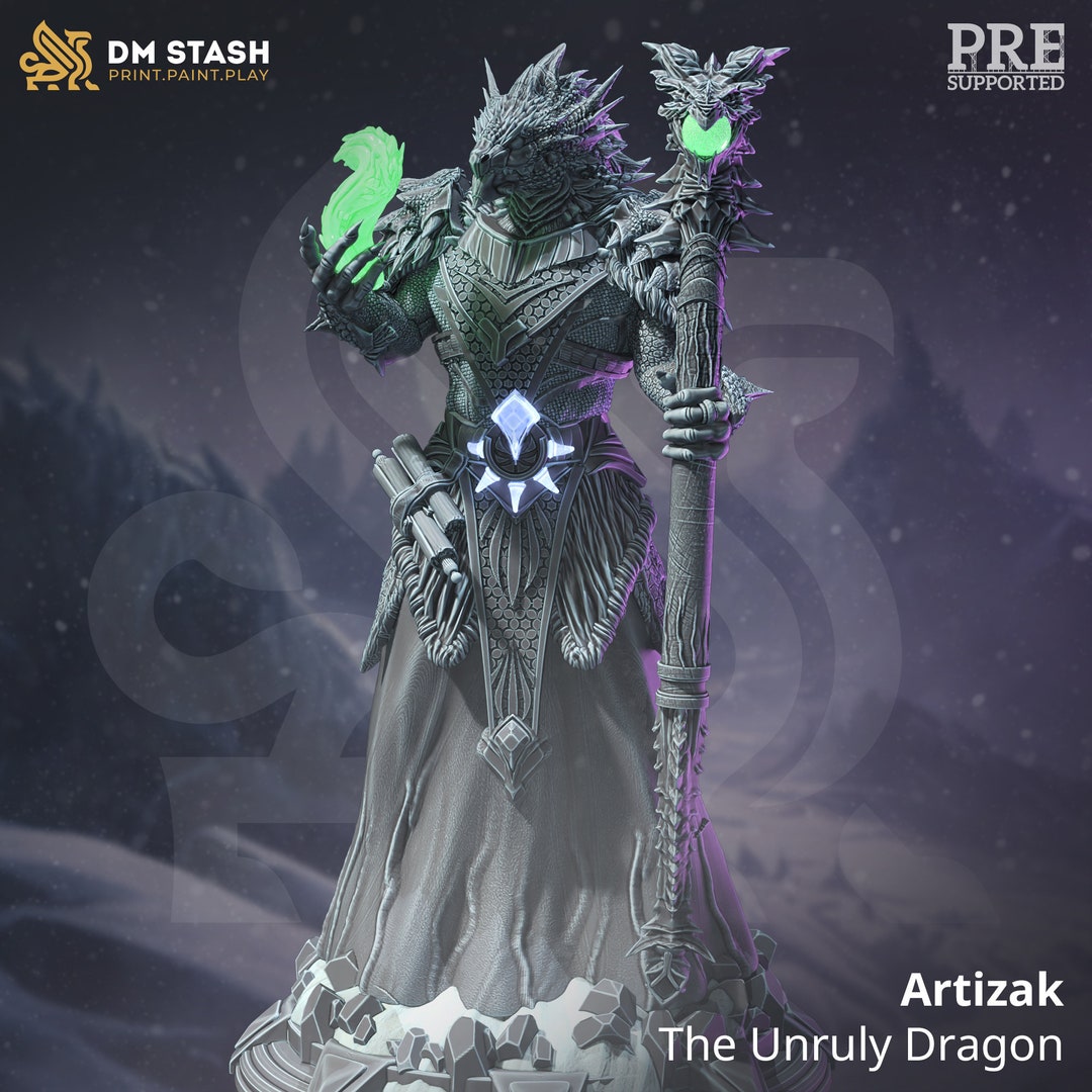 Artizak - the Unruly Dragon - 32mm/75mm - DM Stash - the Thawing Dead ...
