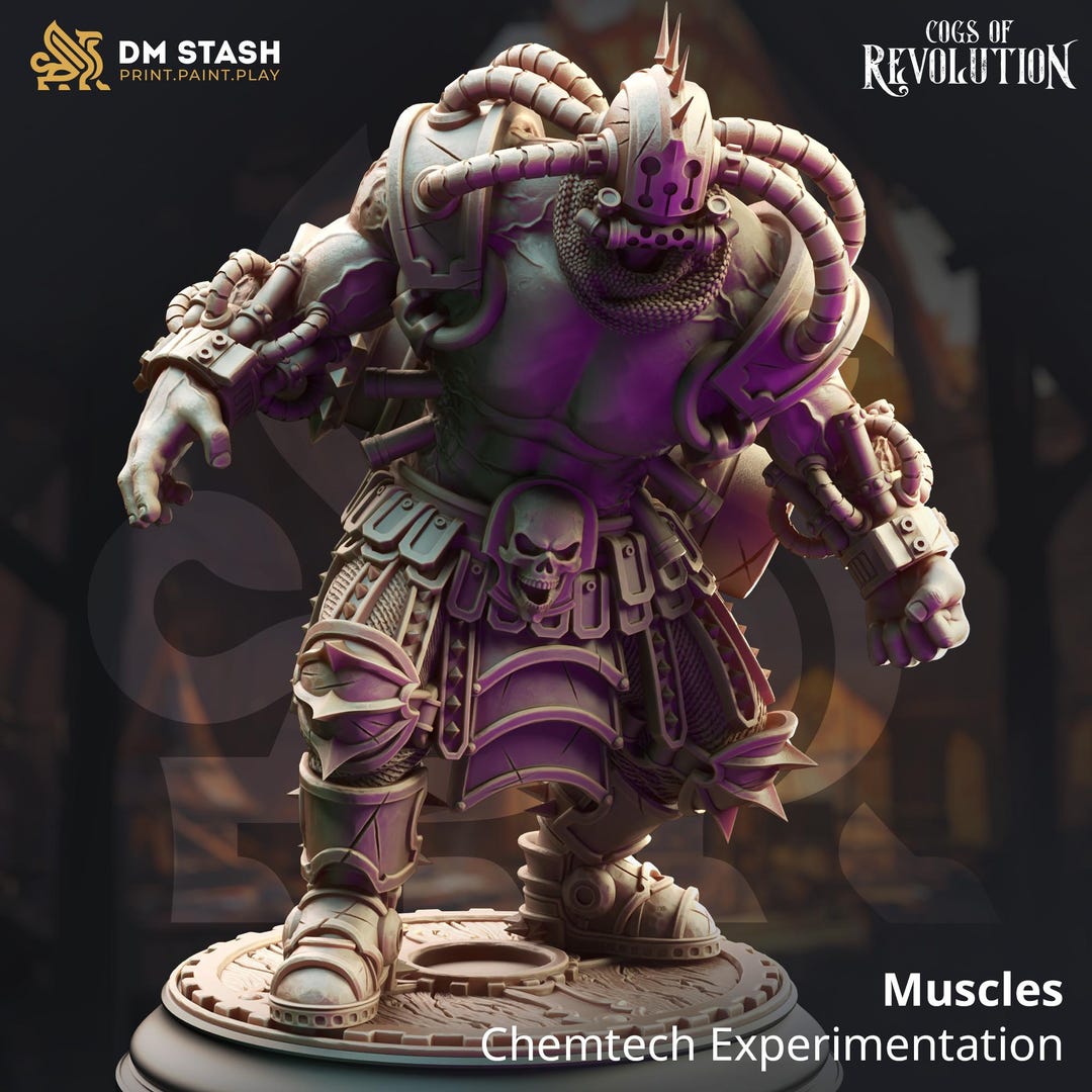 Muscles - Chemtech Experimentation - 32mm Scale/50mm Base Mini - DM Stash - Steampunk Mini ...
