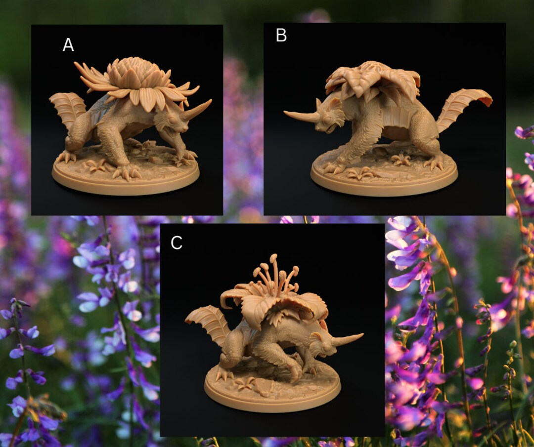 Bloom Badger (3 Variations)- 80mm Base - Fae Petal Forests - Dragon ...