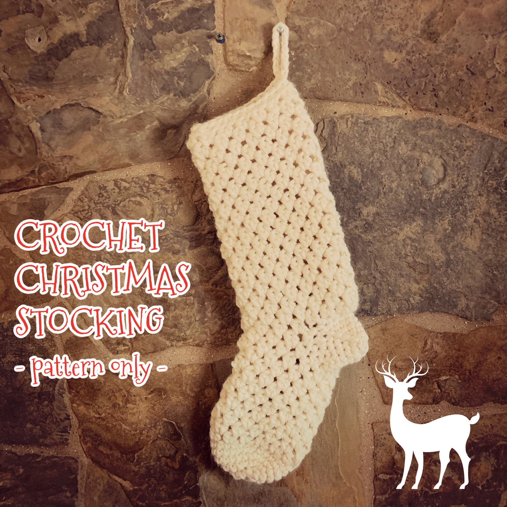 CROCHET Christmas STOCKING ** Pattern Only - Etsy