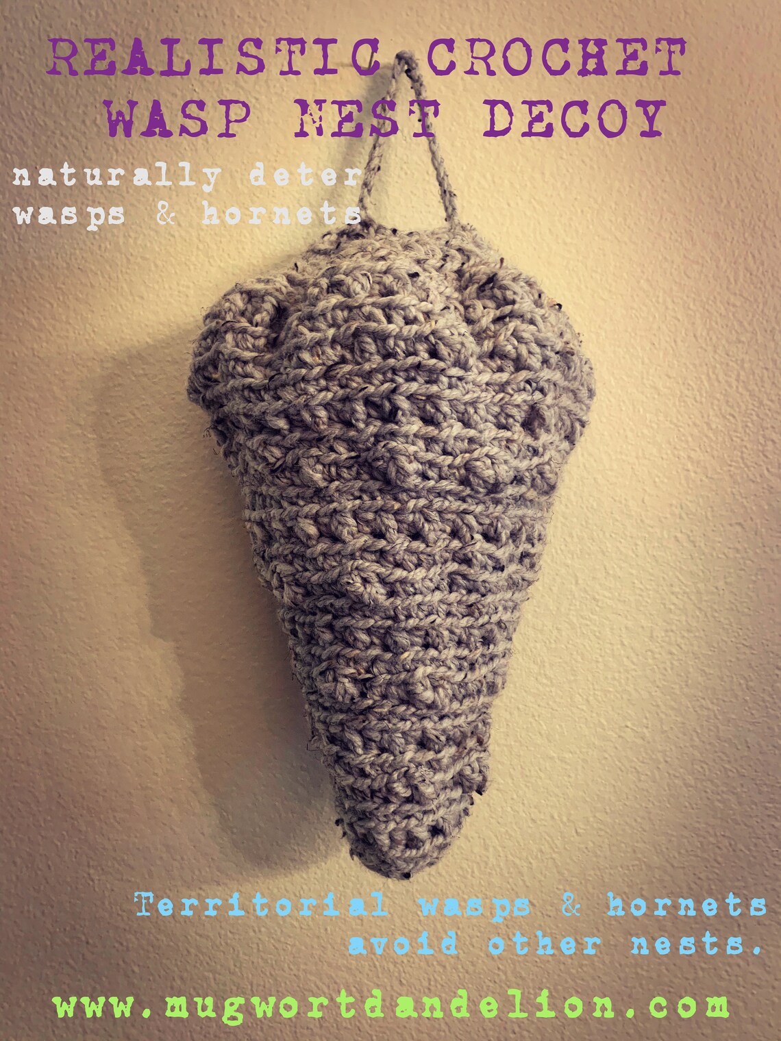 REALISTIC Crochet WASP Nest DECOY - Etsy