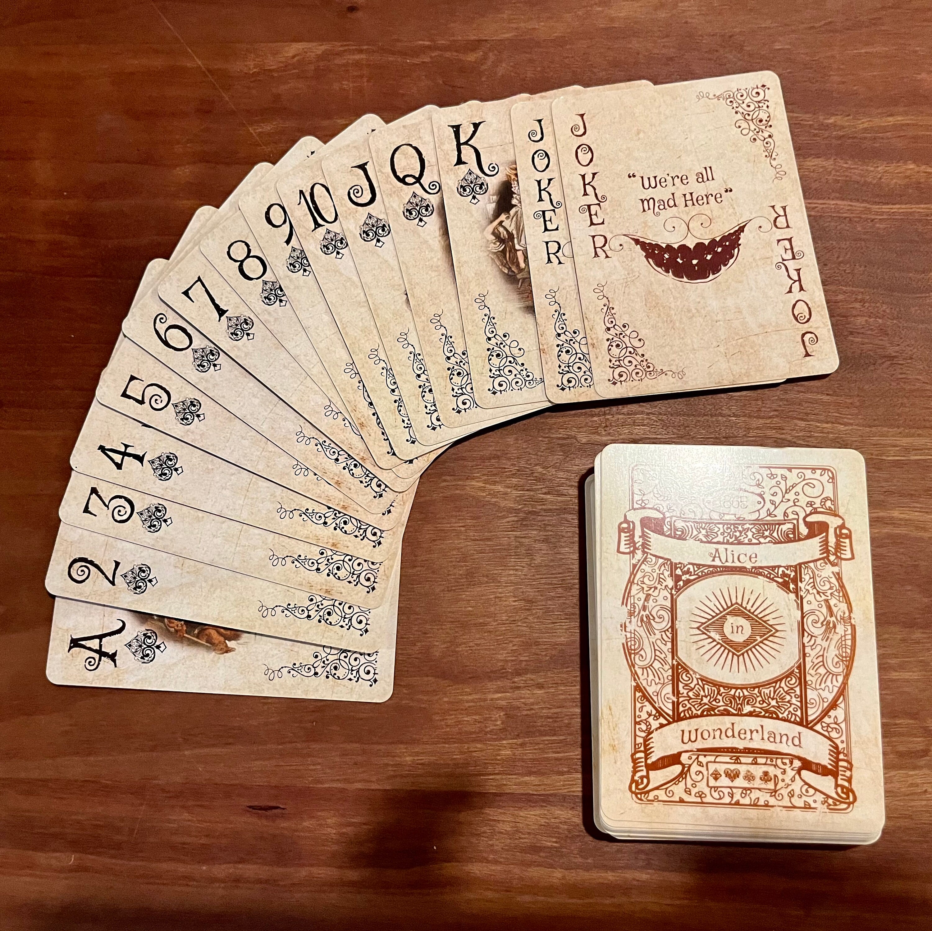 ALICE in Wonderland DECK of CARDS - Etsy