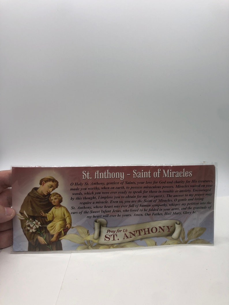 St Anthony Prayer Card - Etsy