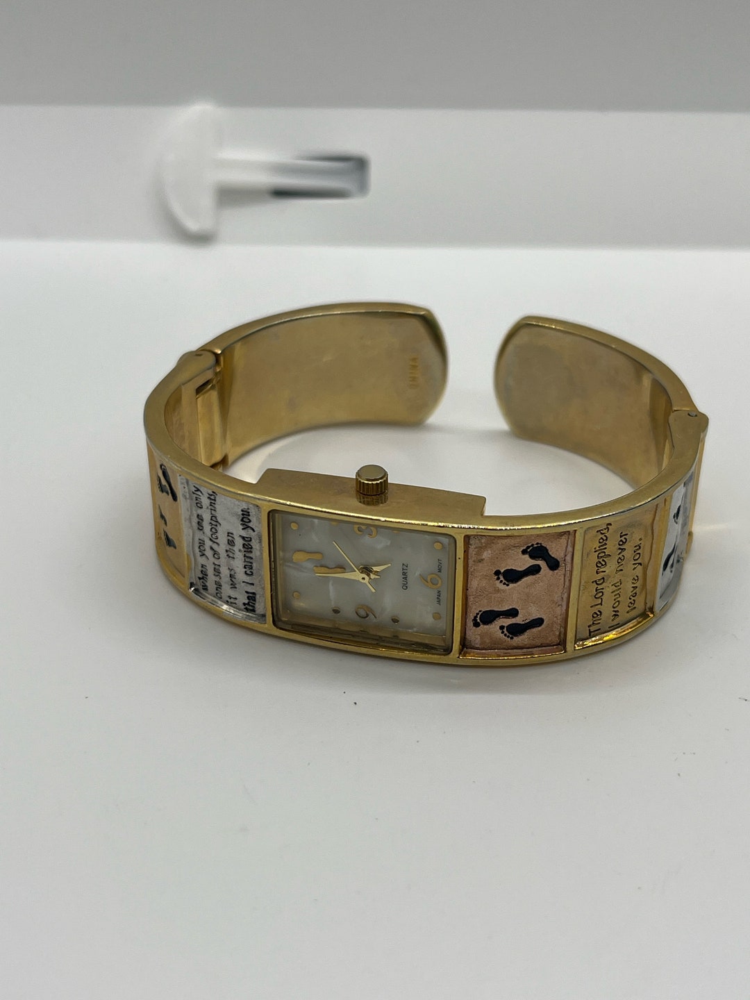 Vintage Christian Footprints Watch - Etsy