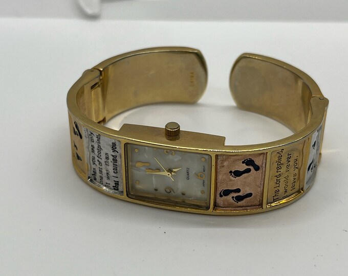 Vintage Christian Footprints Watch - Etsy