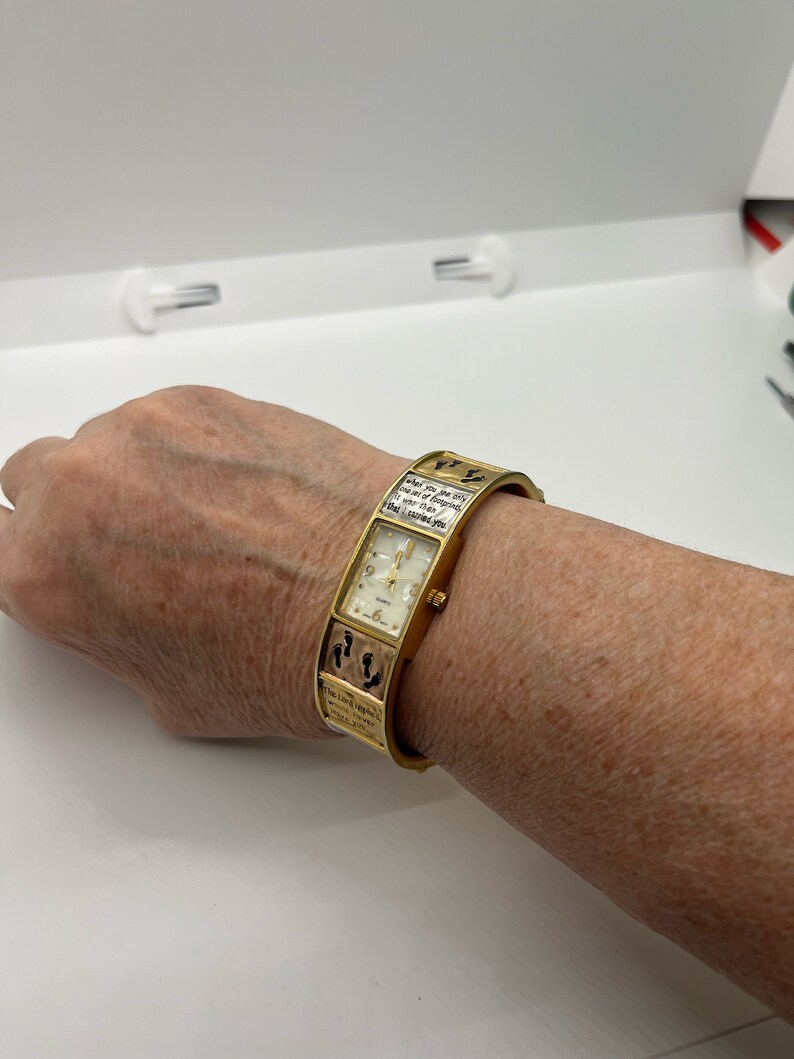 Vintage Christian Footprints Watch - Etsy