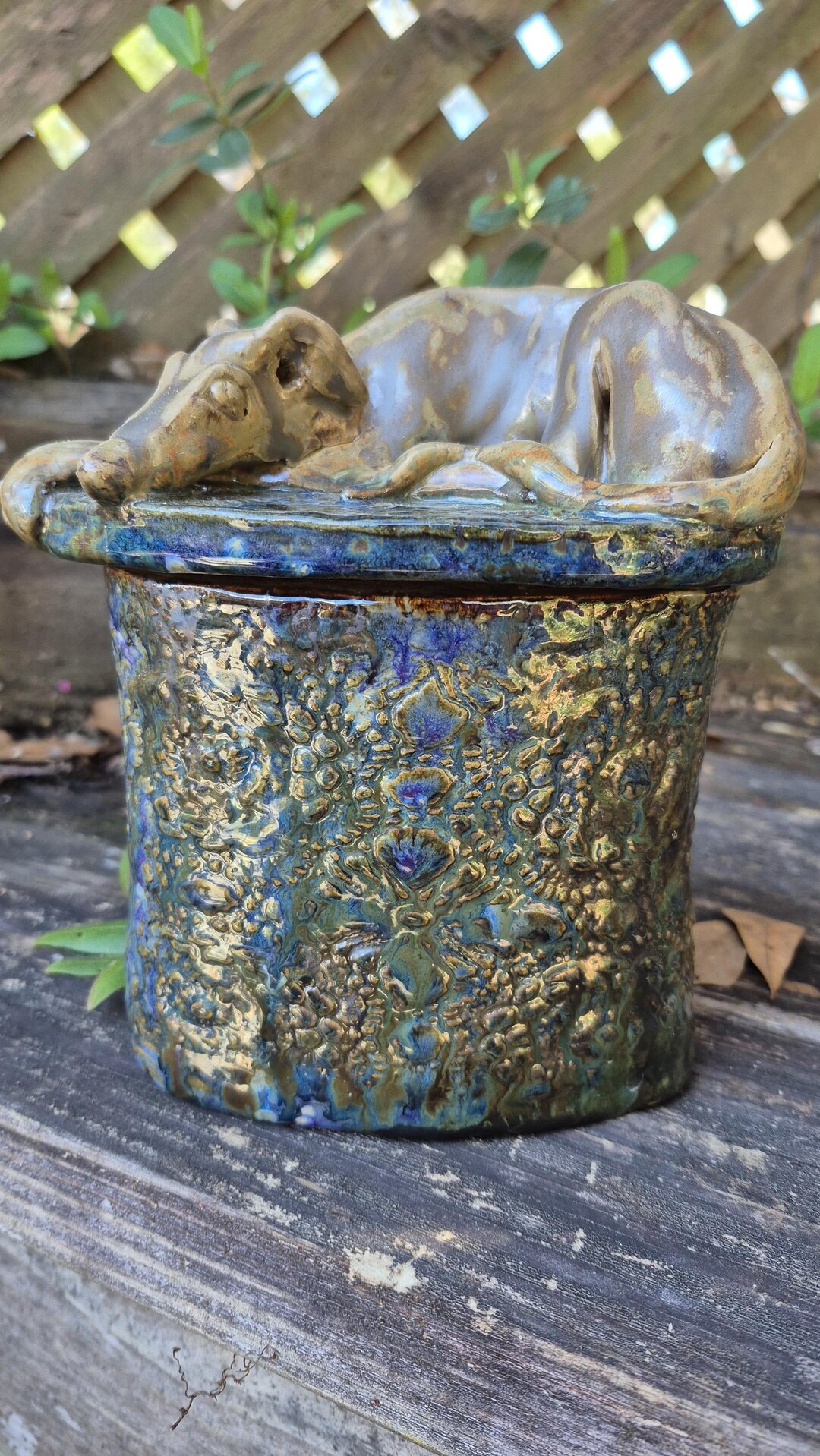 Greyhound Whippet Iggy Pottery Container - Etsy