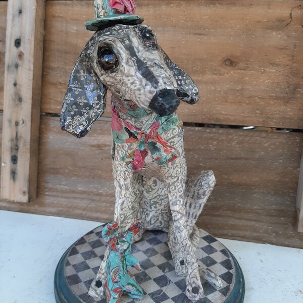 Paper Mache Dog - Etsy