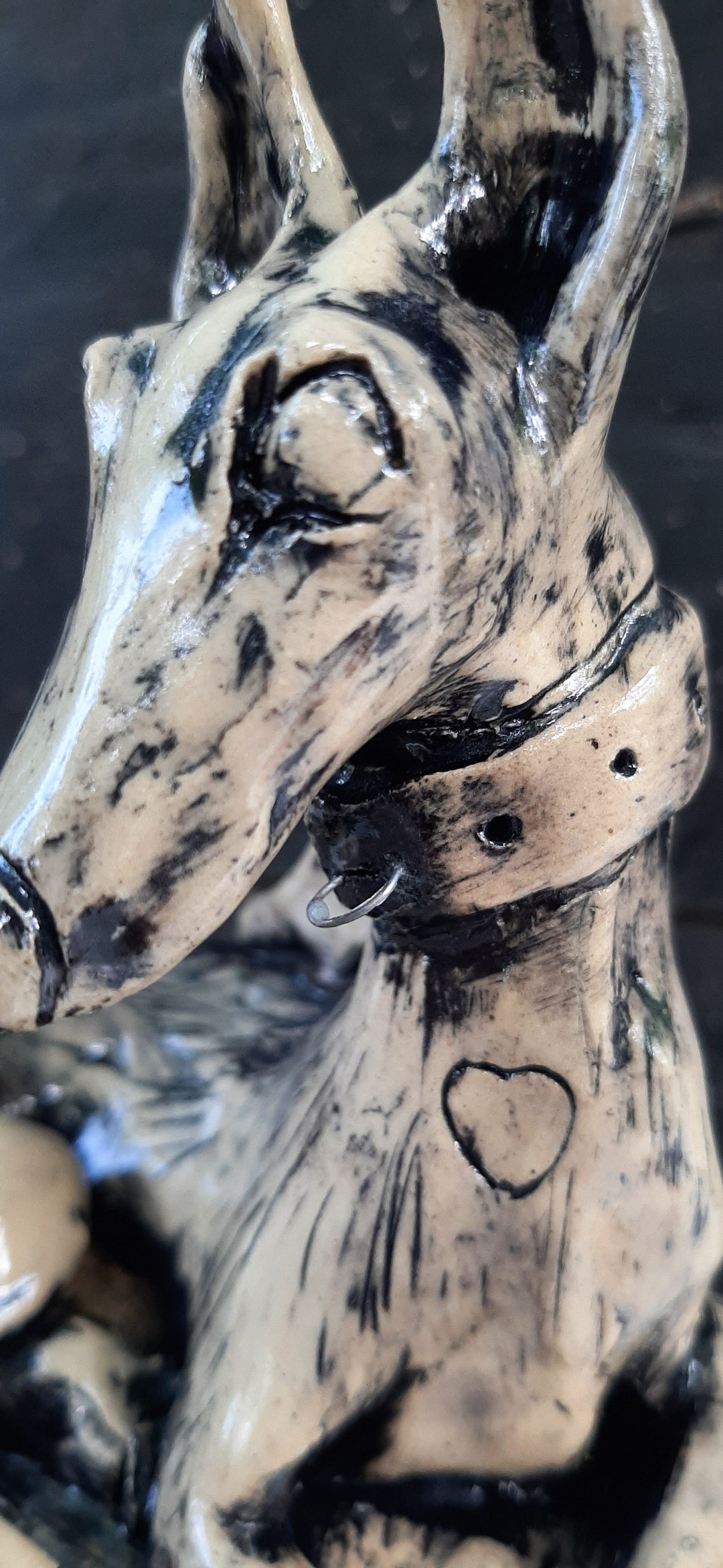 Whippet Iggy Greyhound Dog Pottery Urn Handmade - Etsy