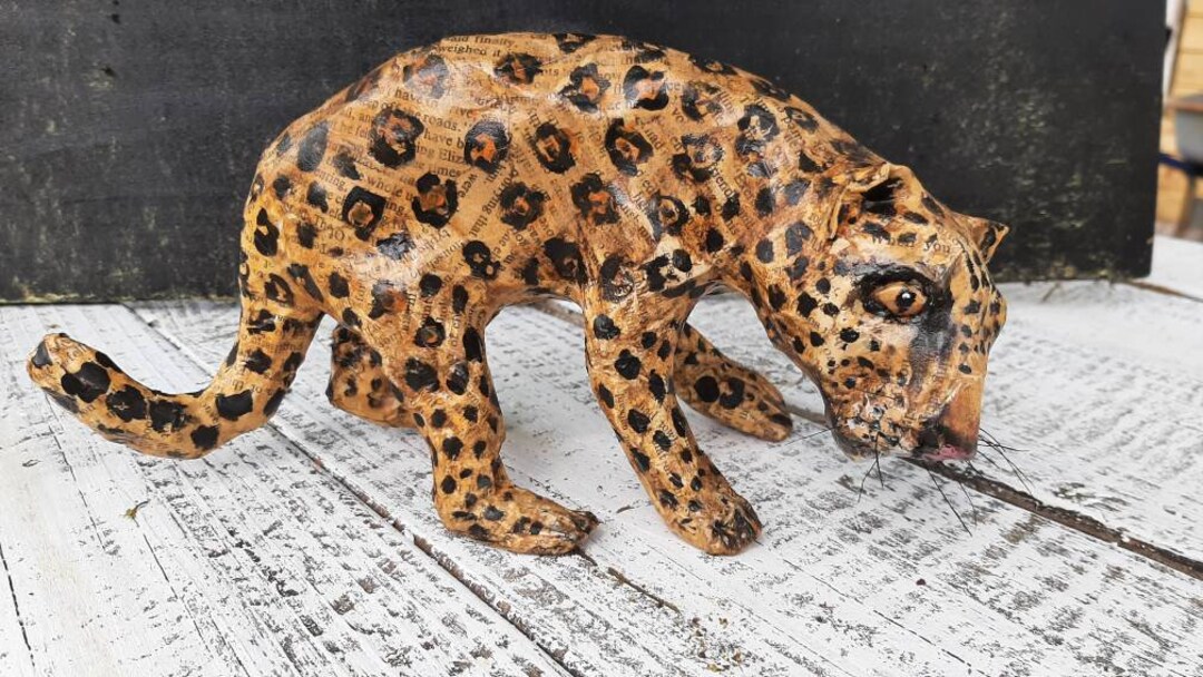 Paper Mache Jaguar Sculpture Handmade - Etsy