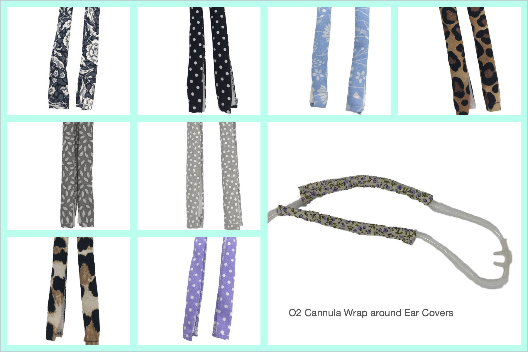 1x Pair Nasal Spec O2 Oxygen Cannula Over Ear Wrap Covers ONLY to Help ...