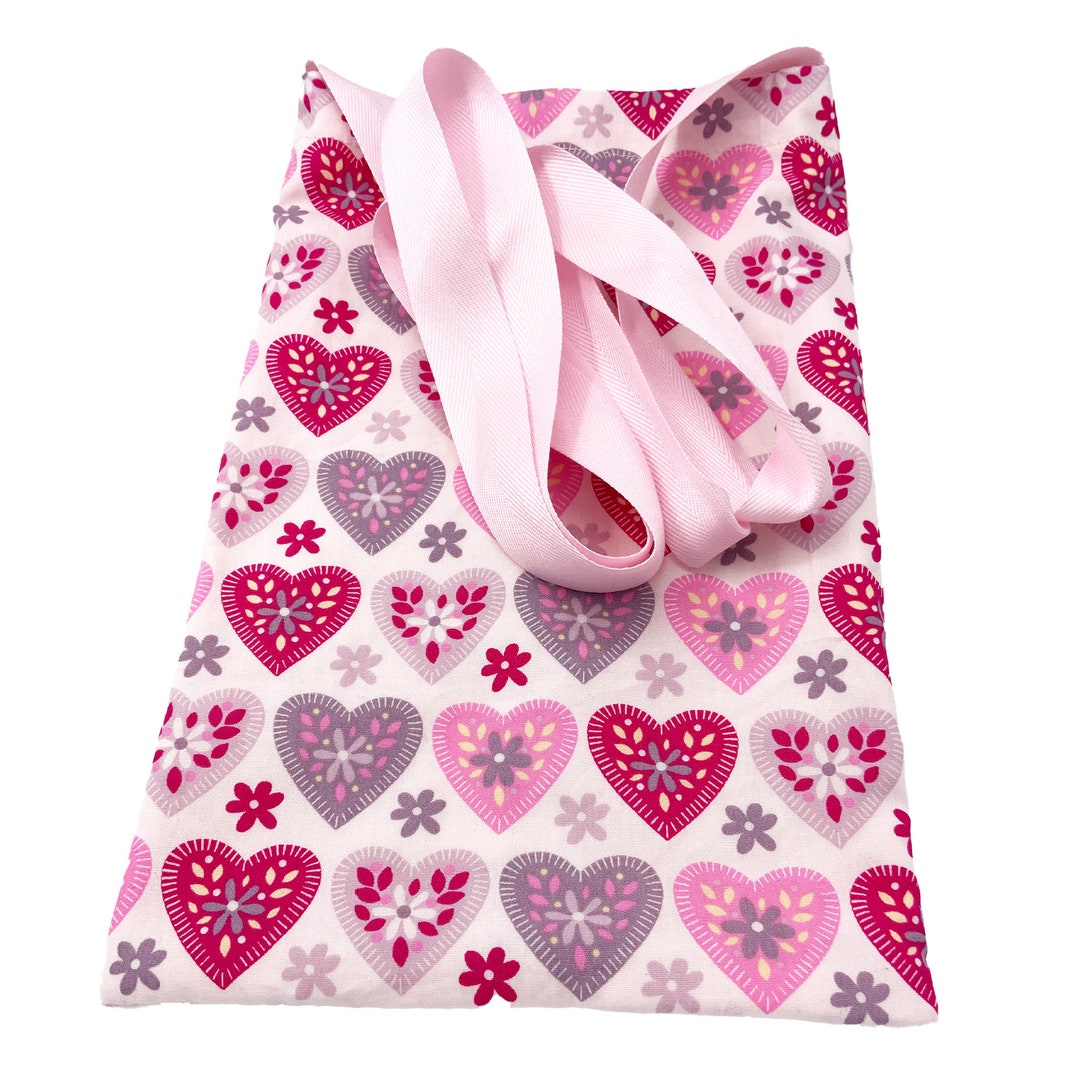 Hearts Lined Cotton Syringe Driver Bags Approximately 11.5" Tall X 6.5 ...