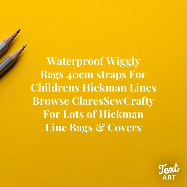 Splash-proof Wiggly Pouch/bag for Childs Hickman Line/central - Etsy