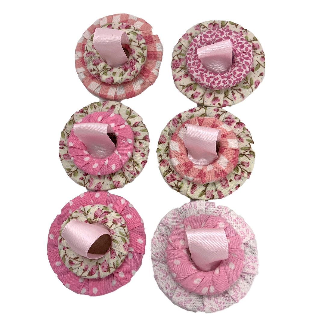 Set of 6 Hand Wrapped Fabric Steel Sewing Pattern / Paper Weights 60mm ...